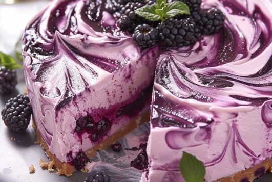 Swirled Blackberry Cheesecake Recipe – Masters of Kitchen – Recipes