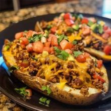 Taco Stuffed Baked Potatoes Recipe – Masters of Kitchen – Recipes