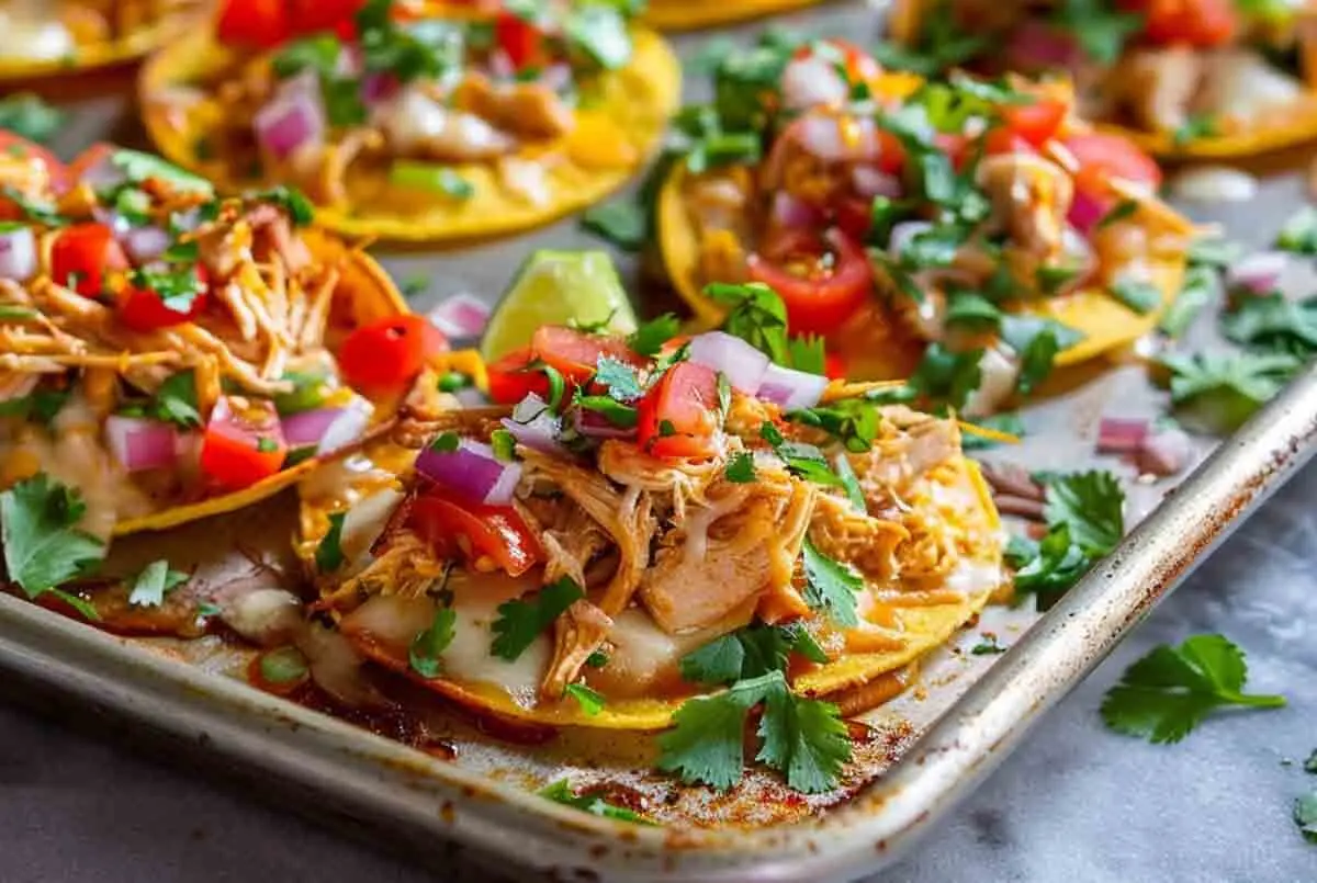Mini Chicken Sheet Pan Tostadas Recipe – Masters of Kitchen – Appetizers