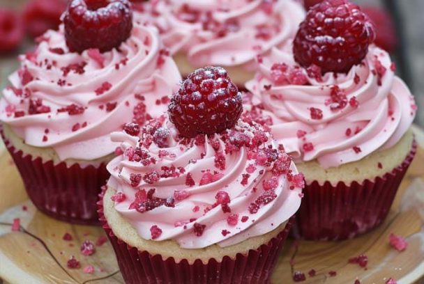 Raspberry Cupcakes Recipe - Masters of Kitchen - Recipes